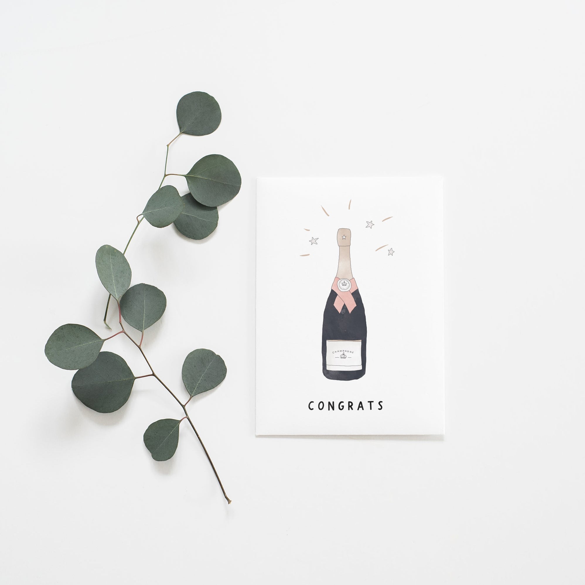 Congrats Champagne Greeting Card – In The Daylight